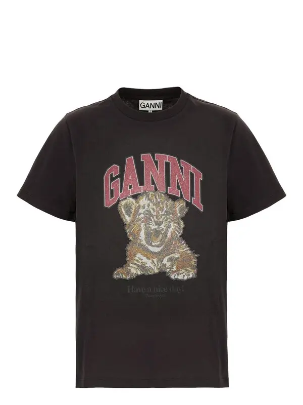 GANNI Graphic T-shirt - Multicolor