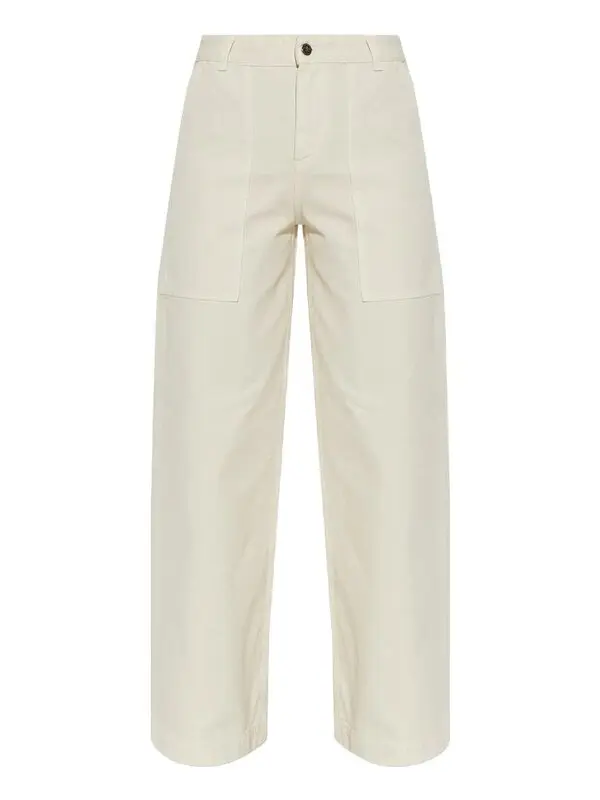 Moncler Wide Leg Palazzo Trousers - Cream