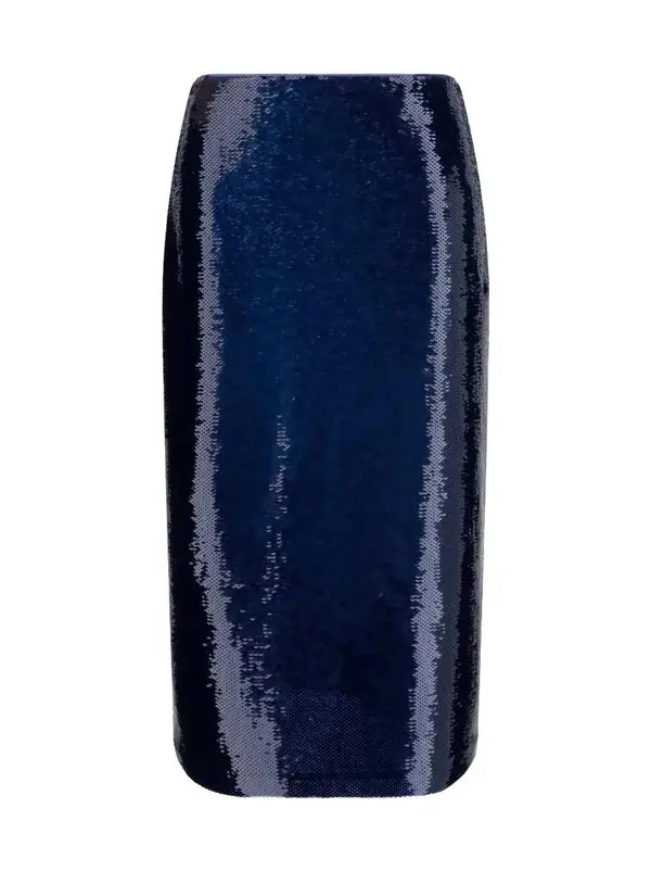 TOM FORD Sequin-embellished Pencil Skirt - Blue