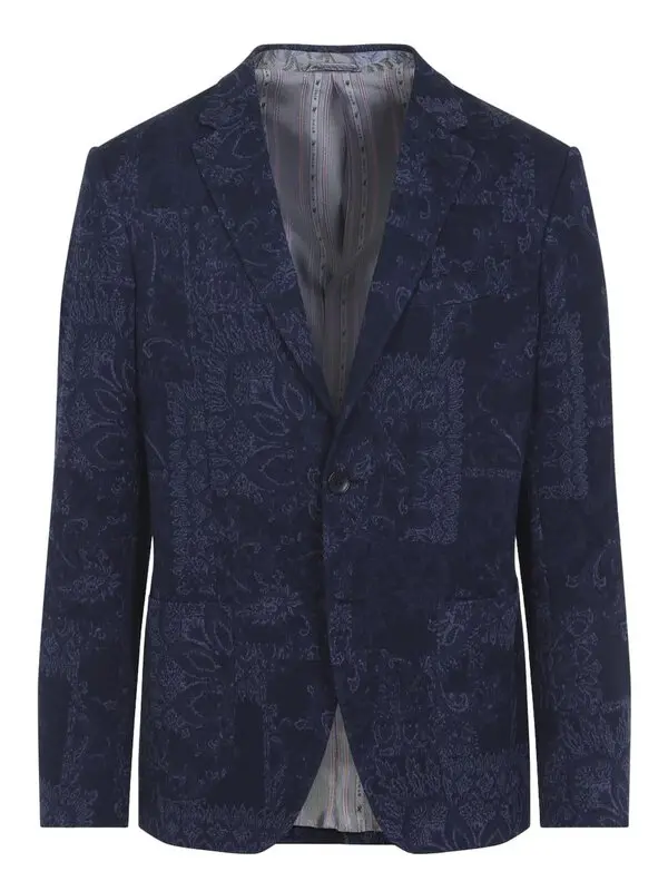 Etro Roma Jersey Sport Jacket - Blue