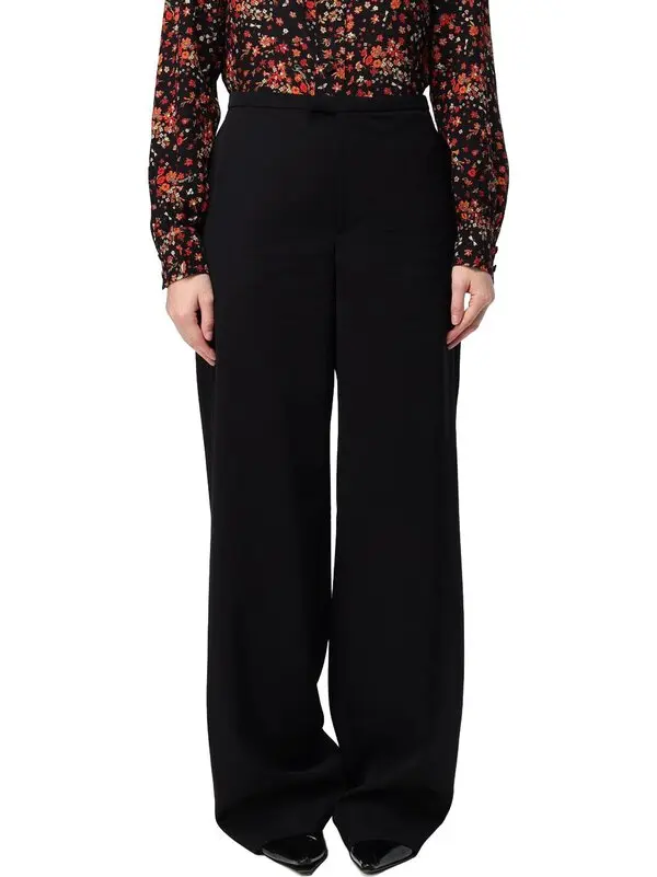 Gucci High-waisted Wide-leg Wool Palazzo Trousers - Black