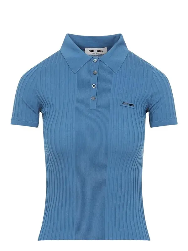 Miu Miu Wool Polo - Blue