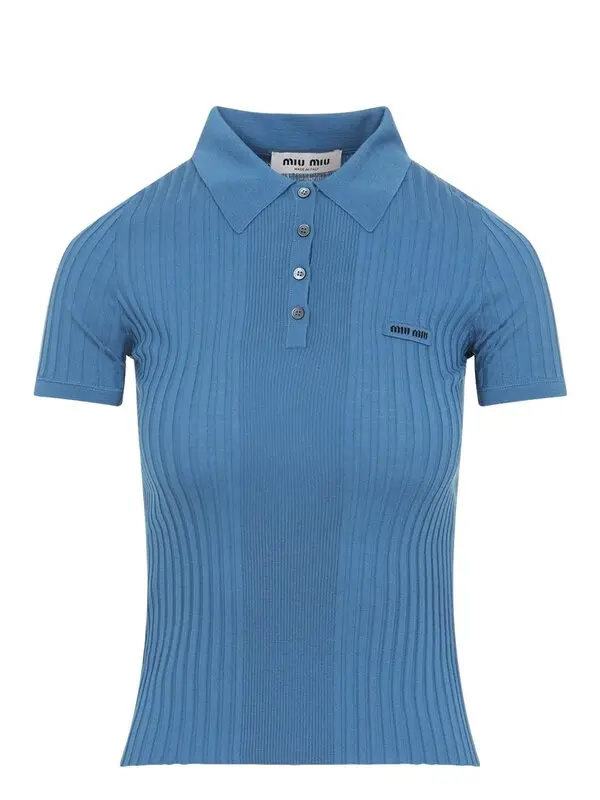 Miu Miu Wool Polo - Blue
