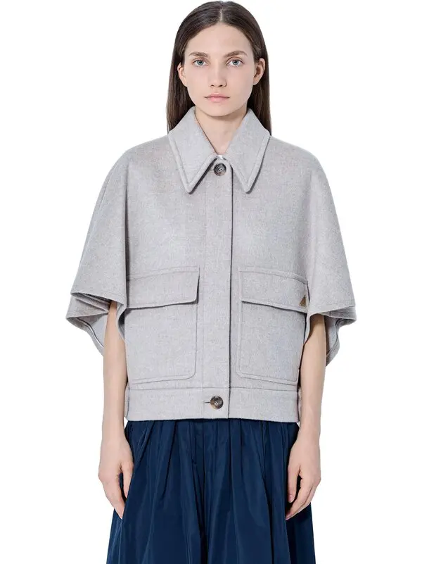 Max Mara Cashmere Cape-style Jacket - Cream