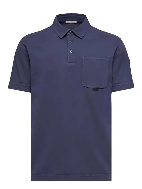 Moncler Polo Shirts - Blue