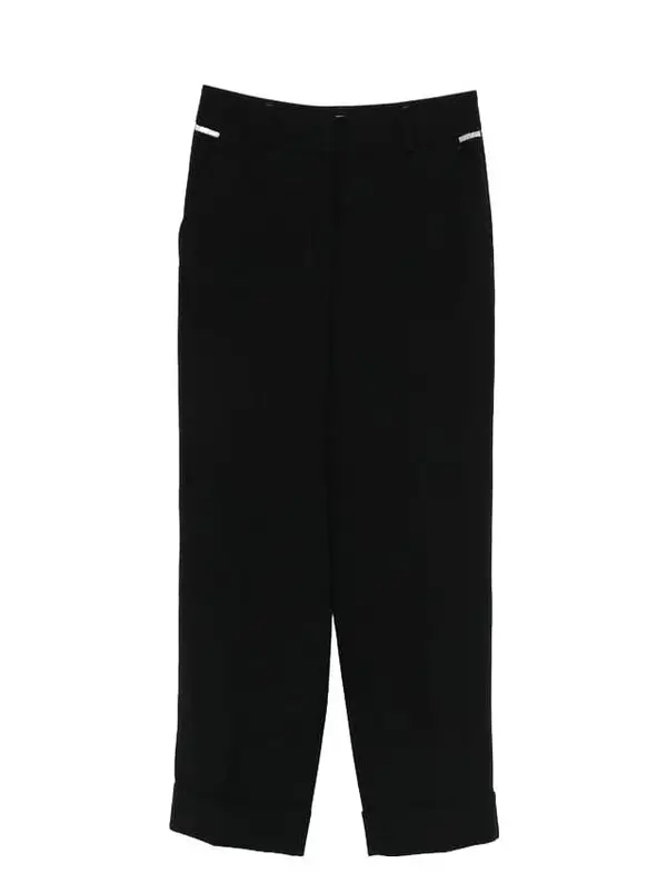 Peserico Straight Leg Trousers - Black