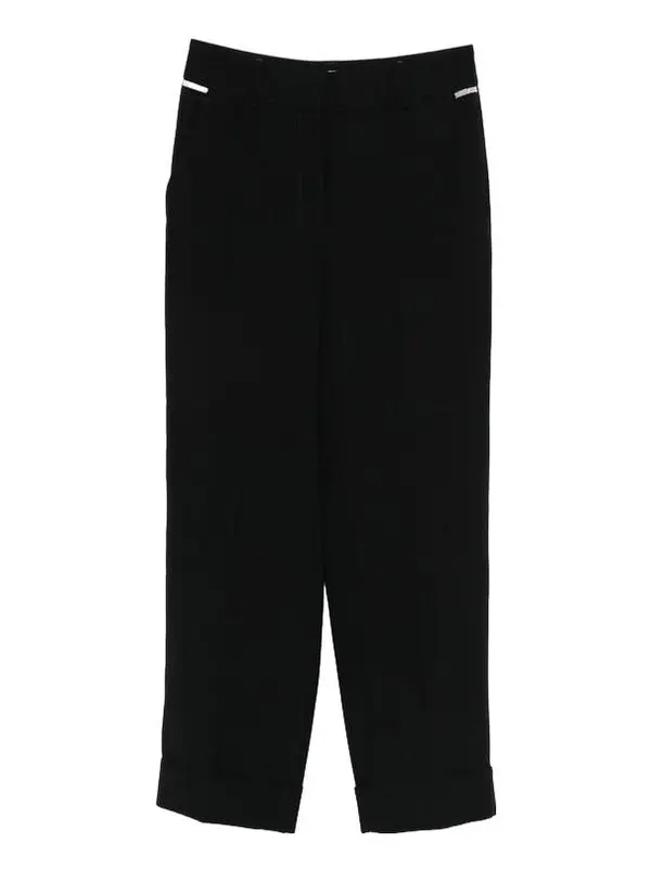 Peserico Straight Leg Trousers - Black