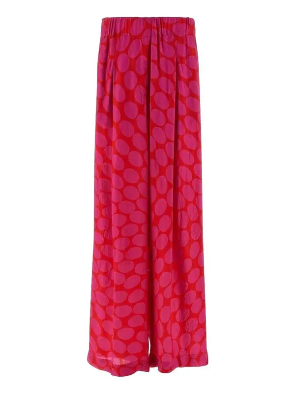 Dries Van Noten Polka Dot Wide Leg Trousers - Multicolor