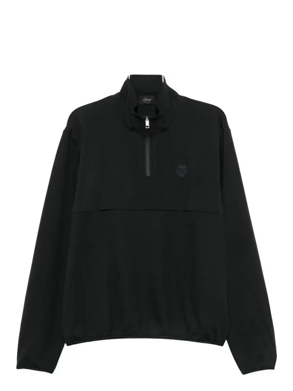 Brioni Wool Half-zip High Neck Sweater - Multicolor