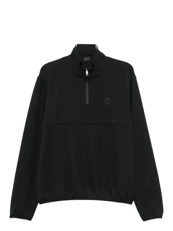 Brioni Wool Half-zip High Neck Sweater - Multicolor