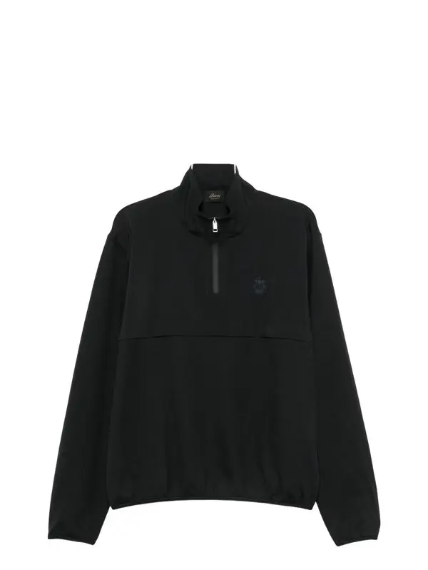 Brioni Wool Half-zip High Neck Sweater - Multicolor