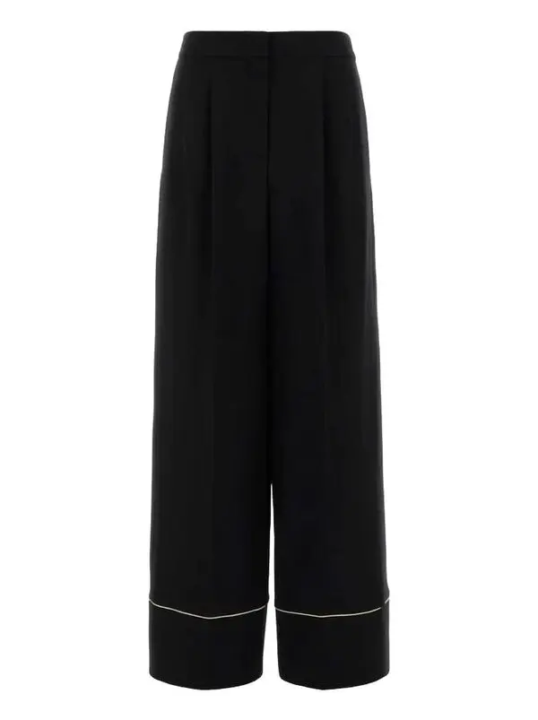 Fendi Trousers Straight Trousers - Black