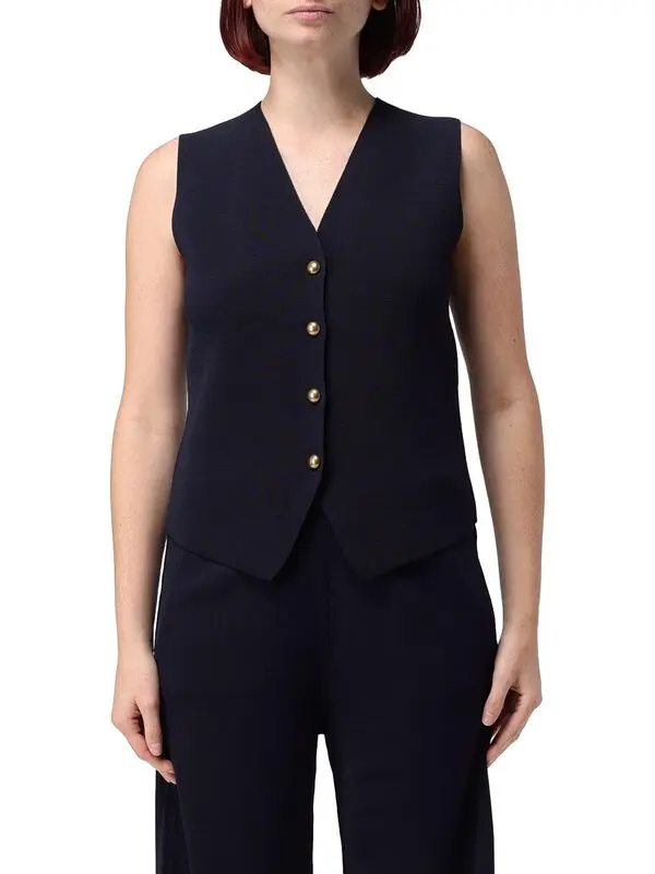 Max Mara Fuggito Single-breasted Tailored Vest - Blue