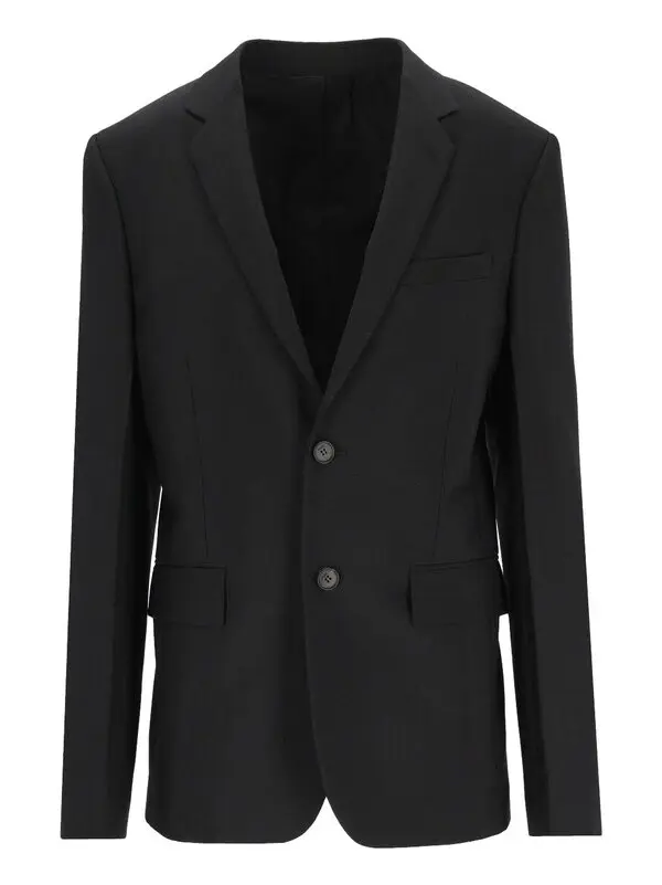 Fendi Classic Kid Mohair Oversized Jacket - Black