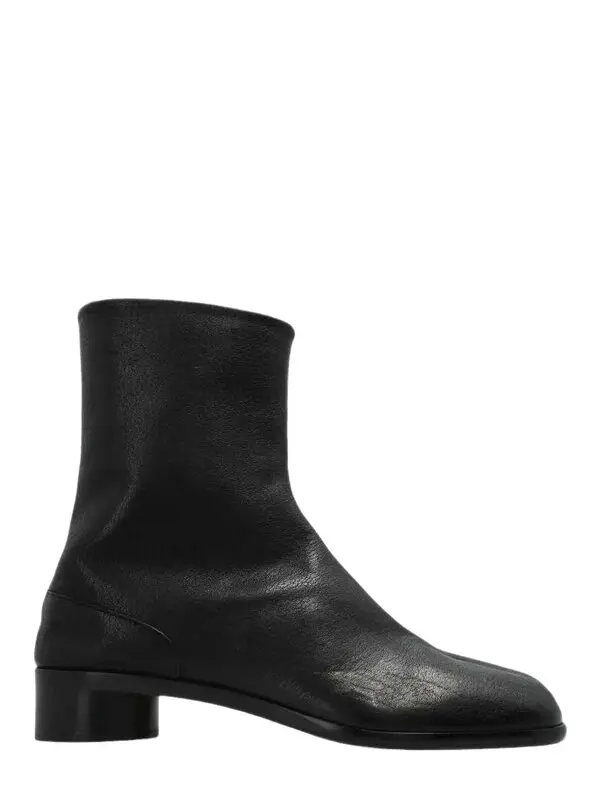 MAISON MARGIELA Leather Tabi Ankle Boots - Black