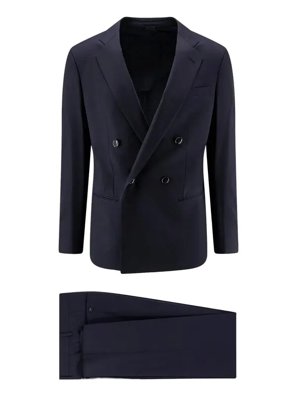 Giorgio Armani Slim Lightweight Virgin Wool Suit - Black