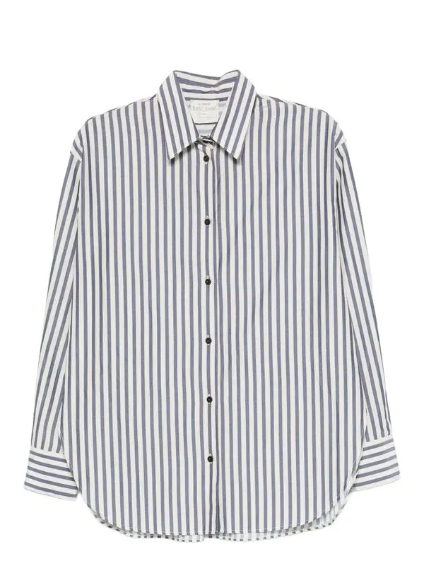 FORTE_FORTE Striped Cotton Blend Shirt - Multicolor