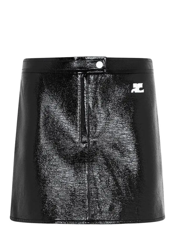 COURREGES Courrèges Vinyl Mini Skirt - Black