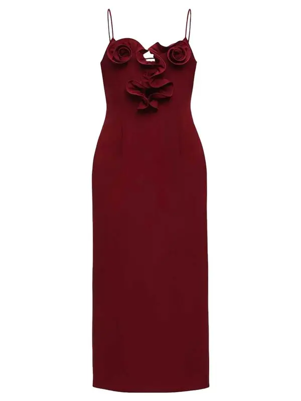 Magda Butrym Cotton And Silk Midi Beach Dress - Red
