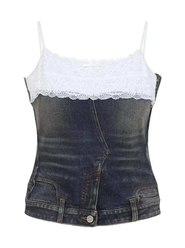 Balenciaga Patched Top - Blue
