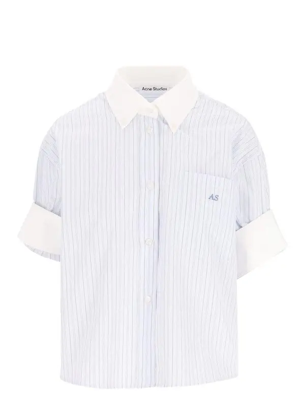 Acne Studios Striped Short-sleeved Shirt - Blue