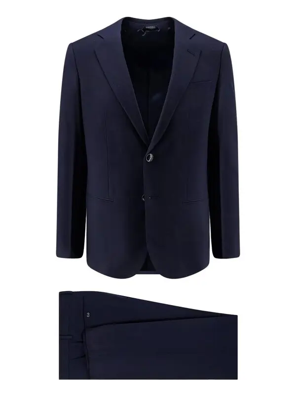 Giorgio Armani Soho Line Super 160's Virgin Wool Suit - Blue
