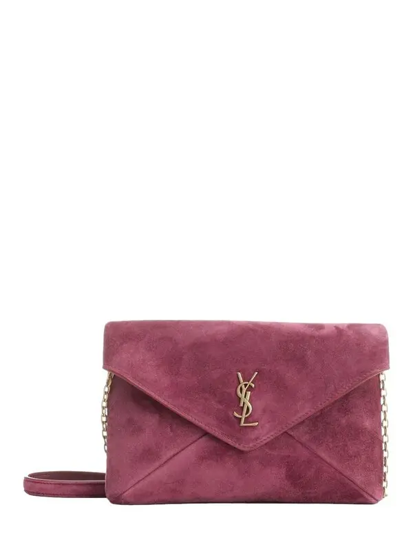 Saint Laurent Small Cassandre Chain Clutch - Red