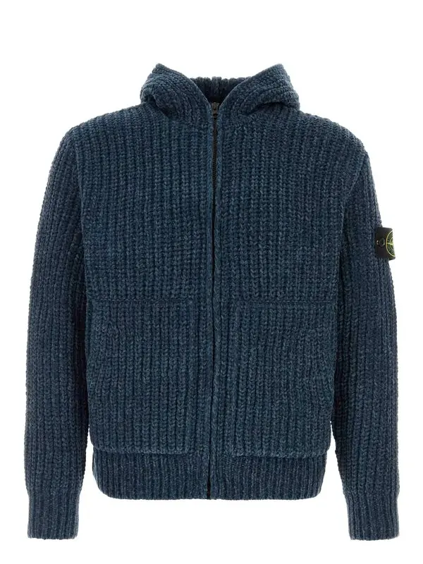 Stone Island Cotton Cardigan - Blue