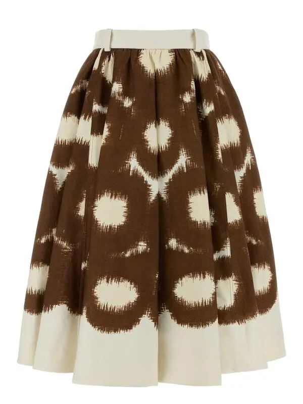 Prada Printed Cotton Skirt - Multicolor