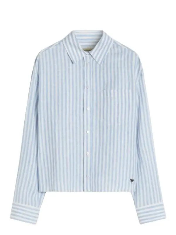 Max Mara Striped Linen Shirt - Blue