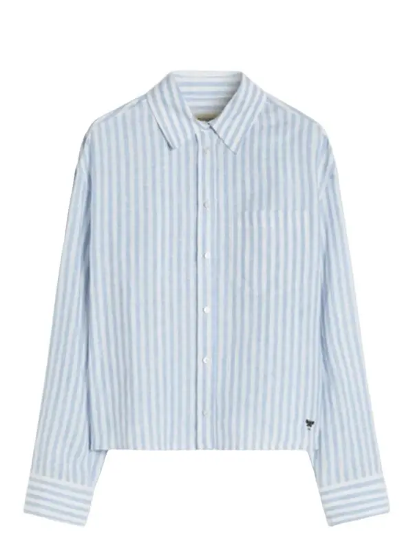 Max Mara Striped Linen Shirt - Blue