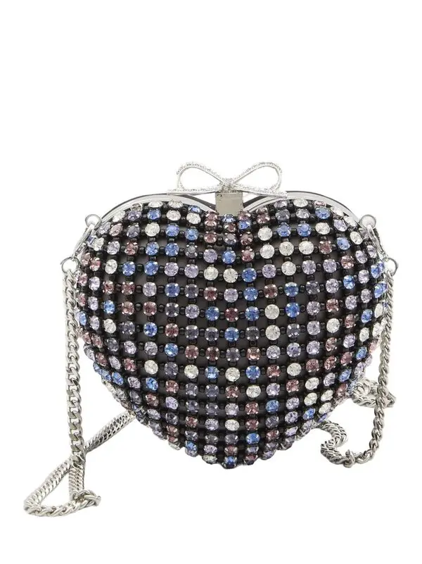 SELF-PORTRAIT Crystal Embellished Clutch - Multicolor