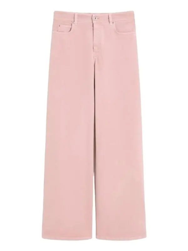 Max Mara Wide Leg Stretch Trousers - Pink