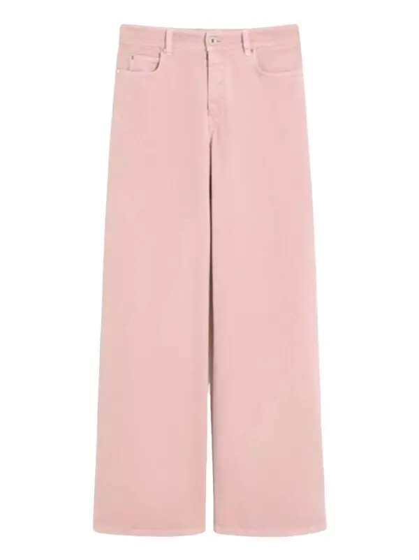 Max Mara Wide Leg Stretch Trousers - Pink