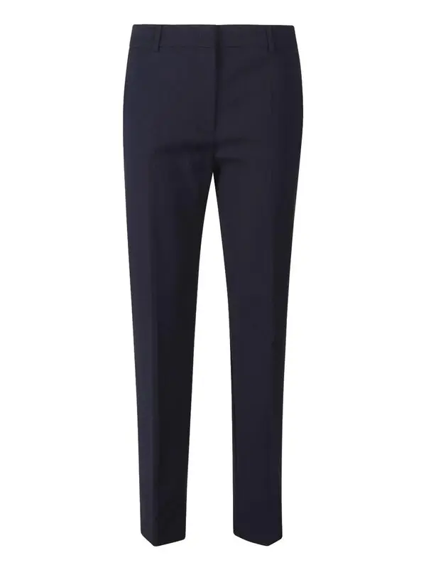 Max Mara Classic Virgin Wool Trousers - Blue
