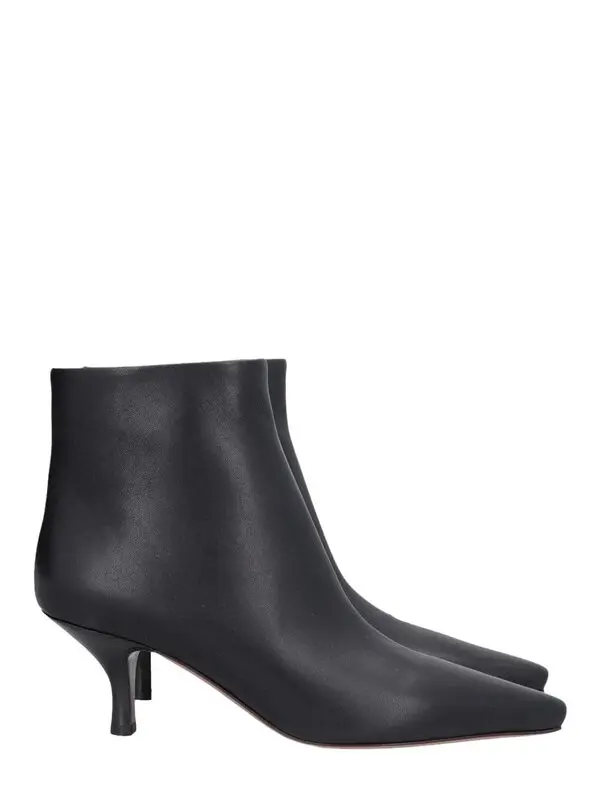 Paris Texas Leather Ankle Boots - Black