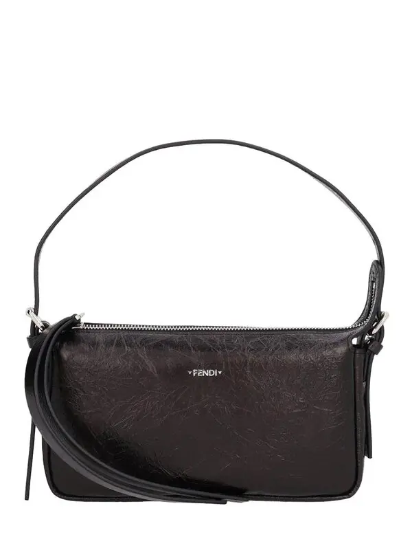 Fendi Jamie Small Leather Shoulder Bag - Black