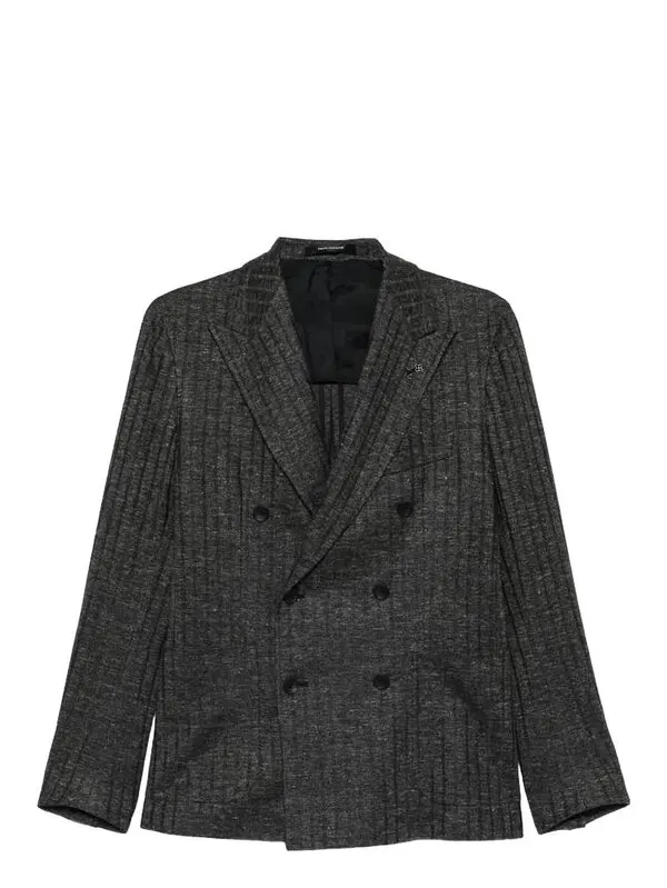 Tagliatore Pinstripe Double-breasted Blazer - Gray