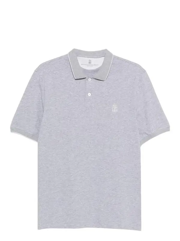 Brunello Cucinelli Grey Polo Shirts - Gray