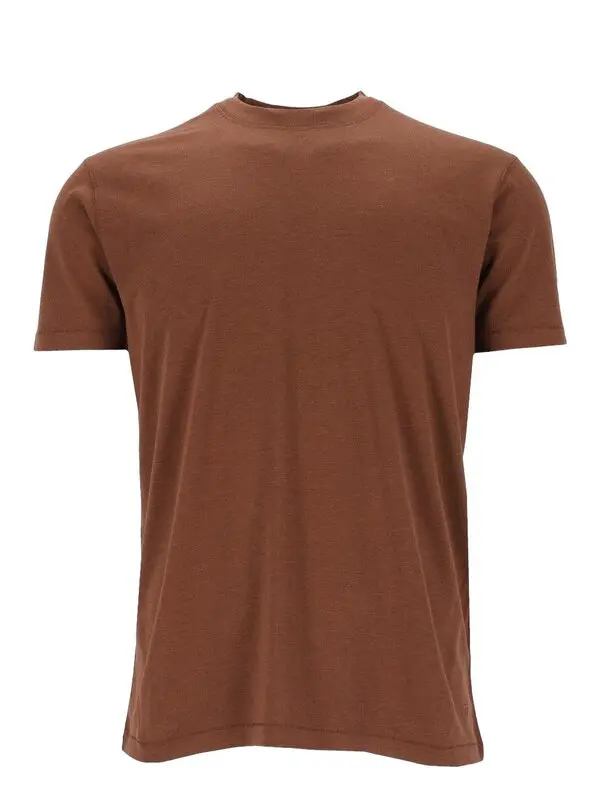 TOM FORD Crew Neck T-shirt - Brown