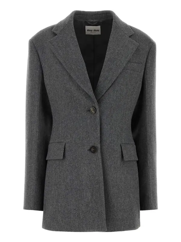 Miu Miu Wool Blazer - Gray