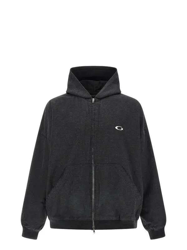 Balenciaga Trompe L'œil Hoodie - Gray