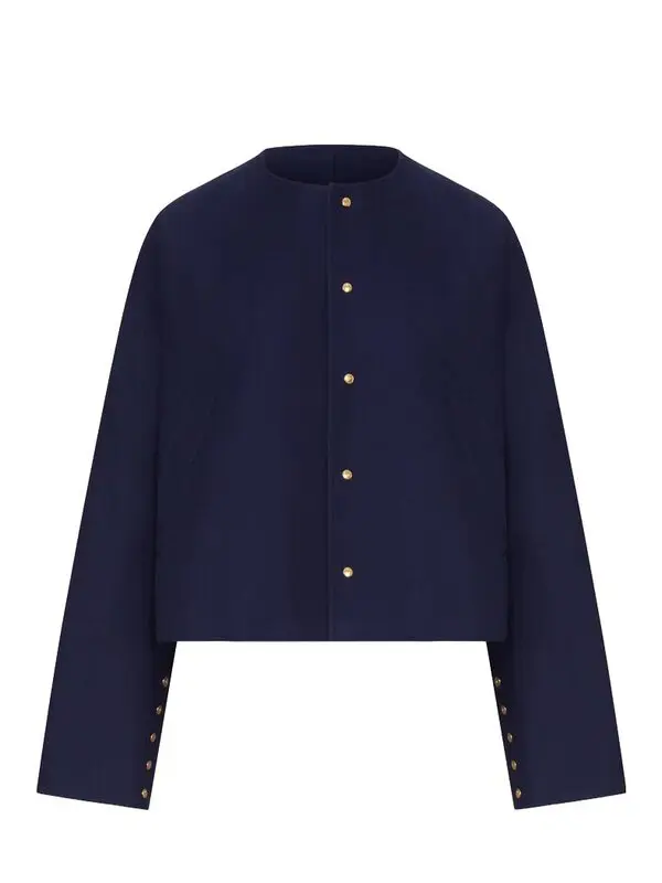 Celine Cotton Cardigan Jacket - Blue