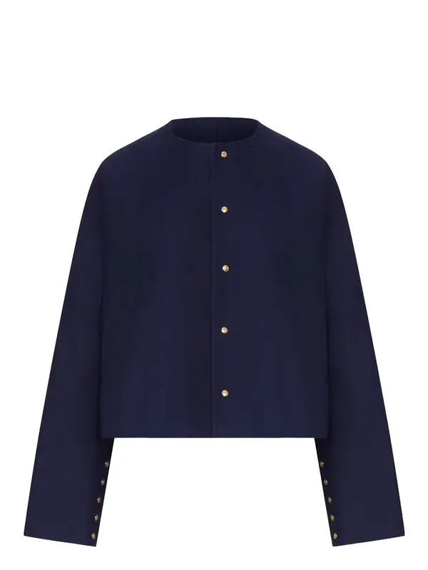 Celine Cotton Cardigan Jacket - Blue