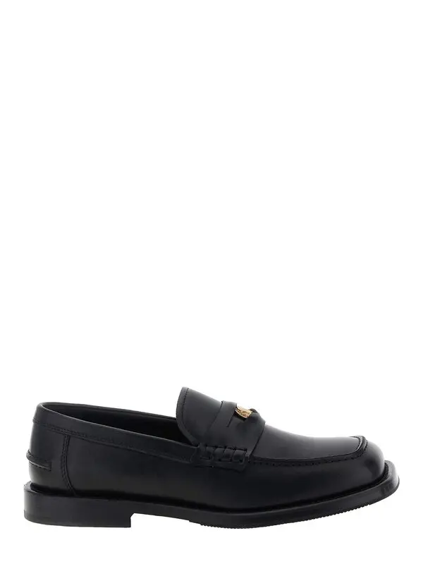 Moschino Berlin Leather Loafers - Black
