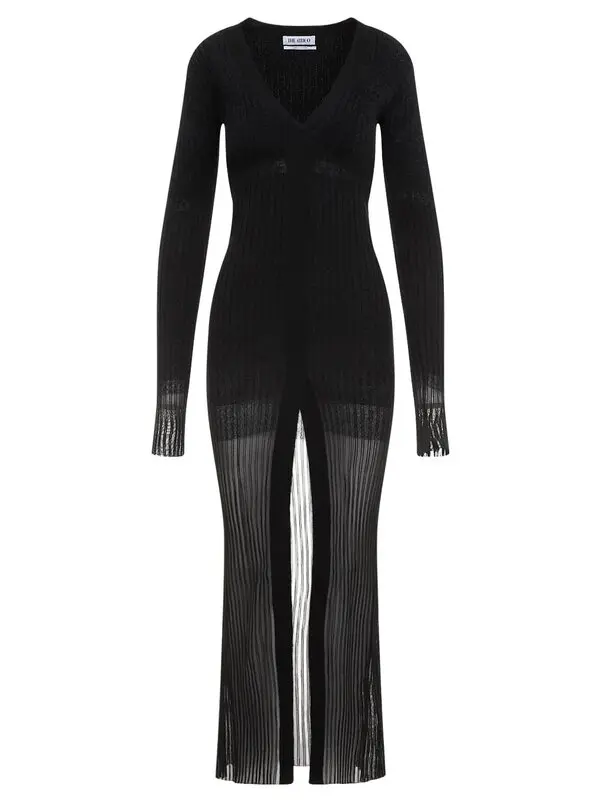 Attico Degrade Midi Dress - Black