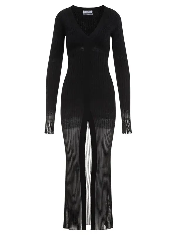 Attico Degrade Midi Dress - Black