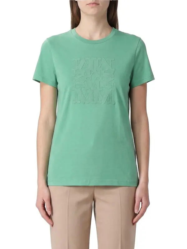 Max Mara Cotton Logo T-shirt - Green