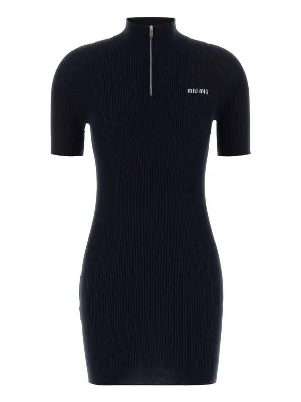 Miu Miu Midnight Cotton Dress - Blue