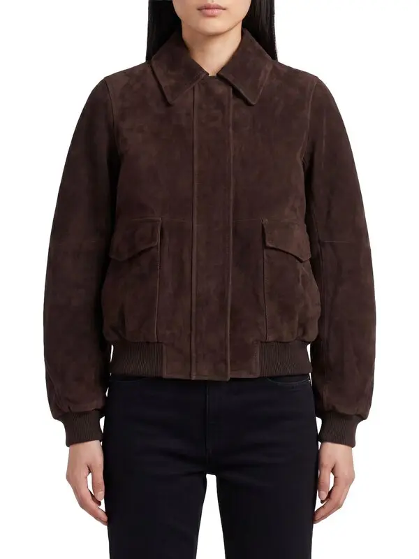 Loewe Suede Bomber Jacket - Multicolor